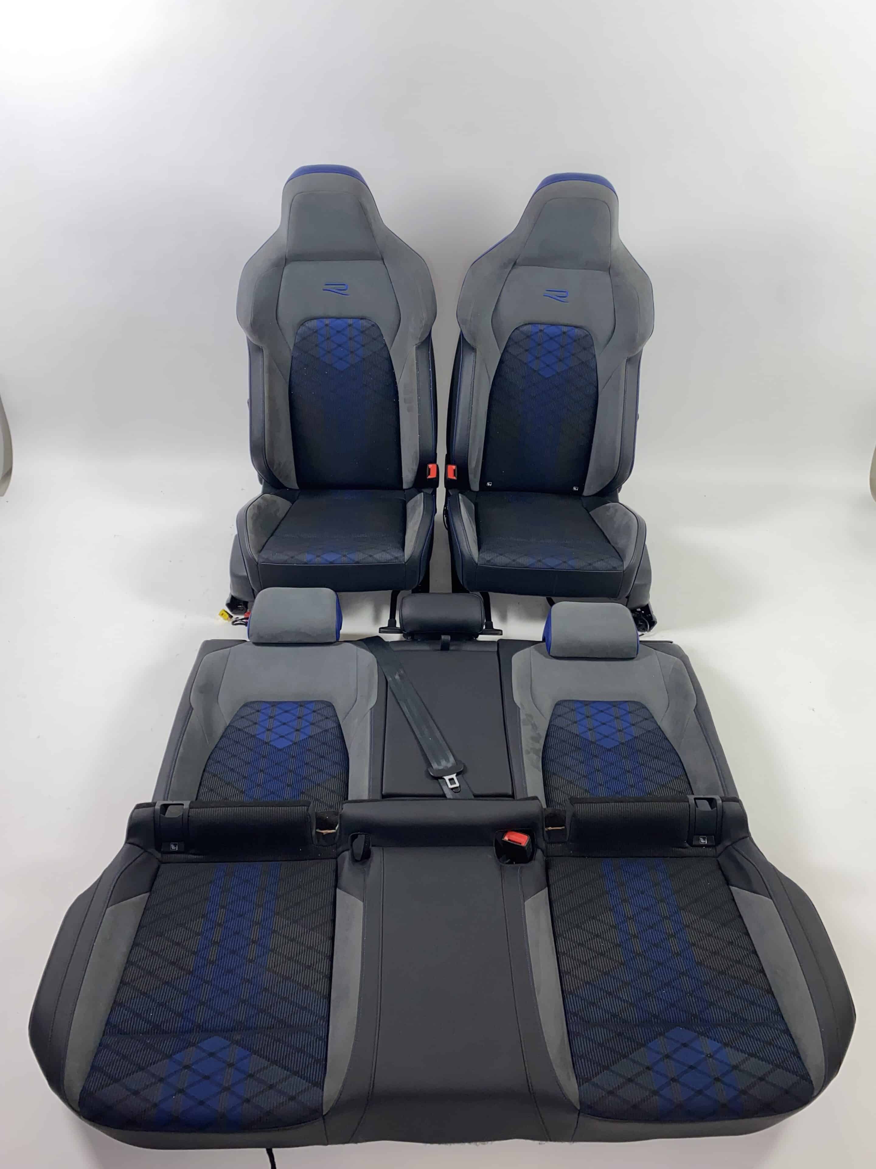 Interior VW Golf 8 R Fabric /Alcantara/Leather Grey/Blue order online ...