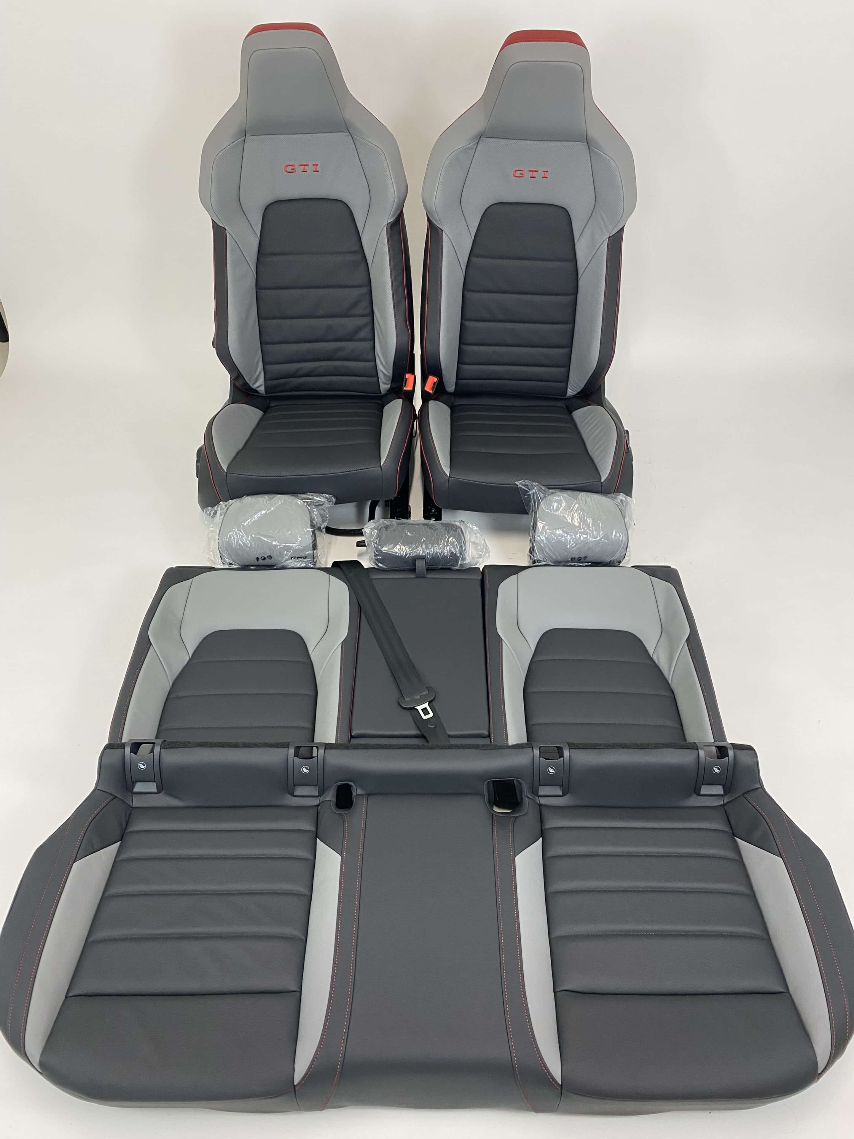 Interior VW Golf 8 GTI Black/Grey/Red order online at Carseatz