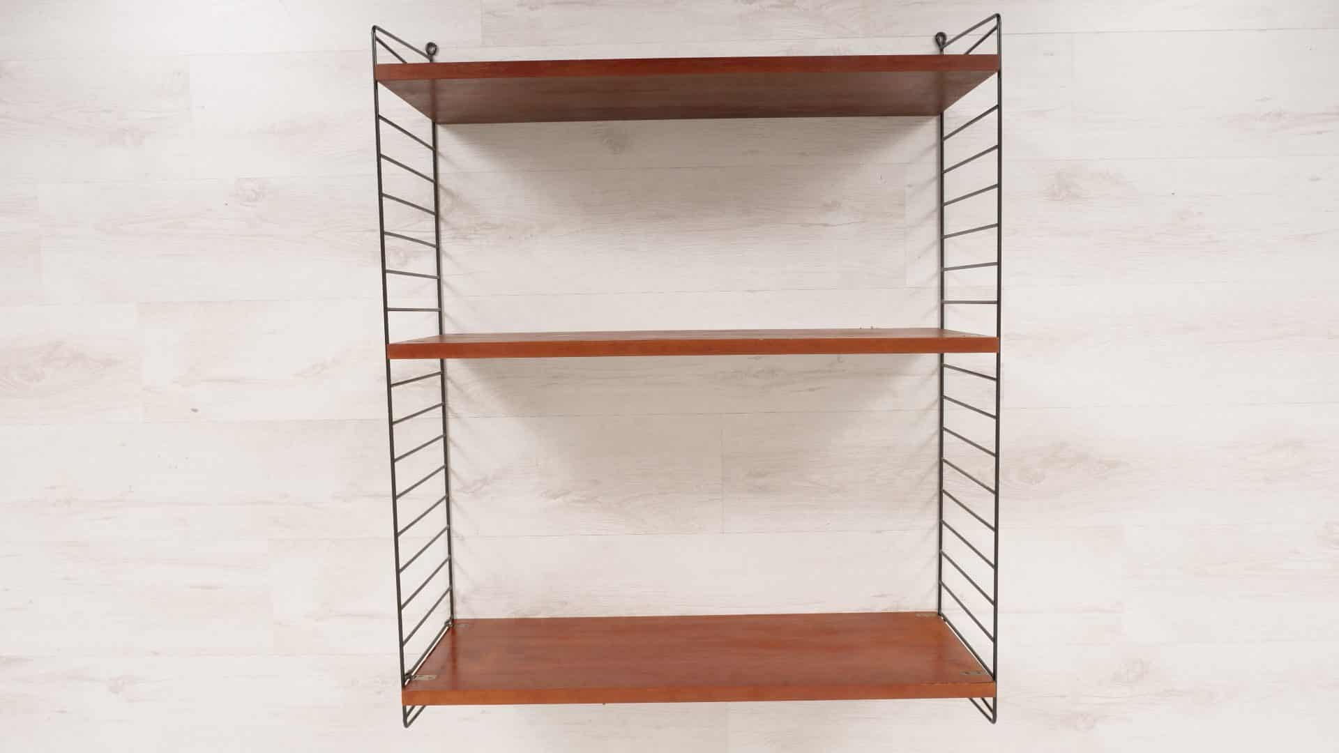 Vintage wandrek | Nisse String | Wandplank | Teak | 3 planken online ...