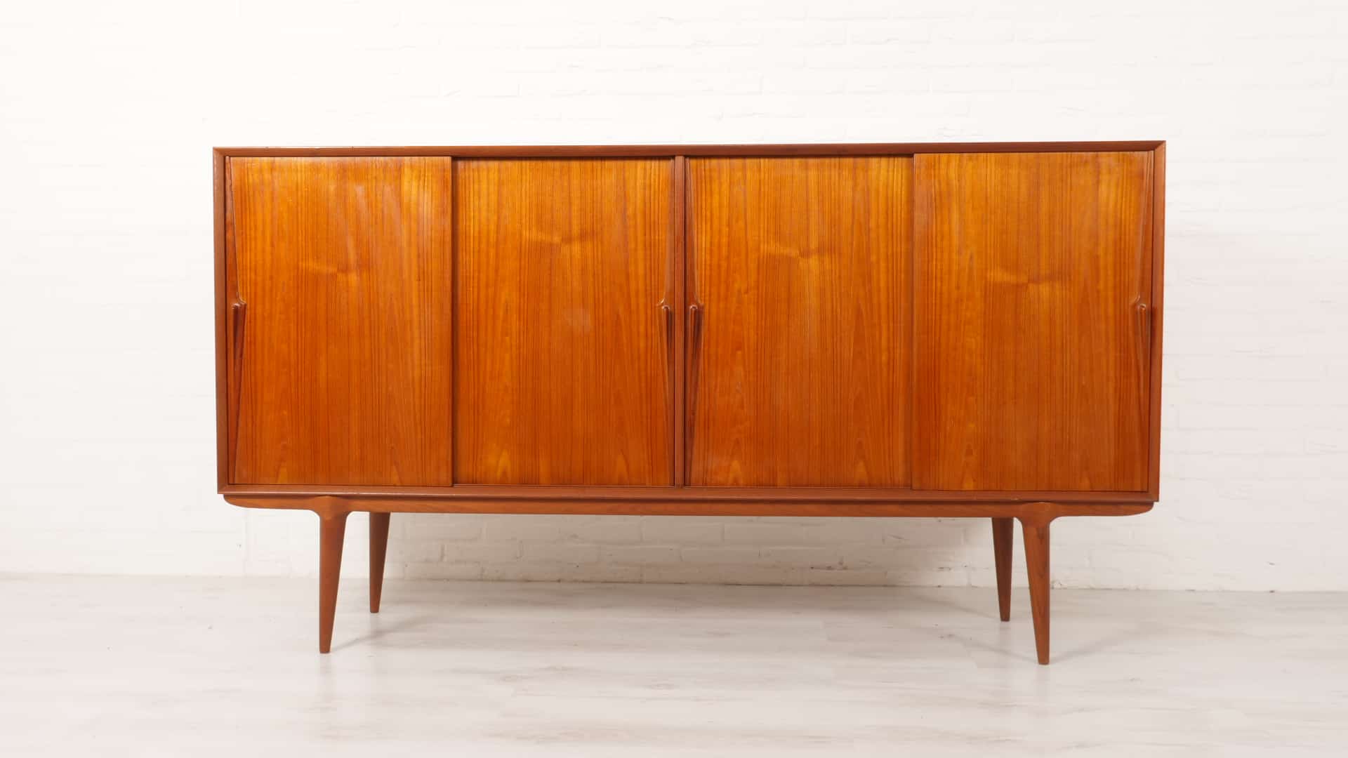 Vintage cabinet | Danish Highboard | Sliding doors | Gunni Oman | 200 ...