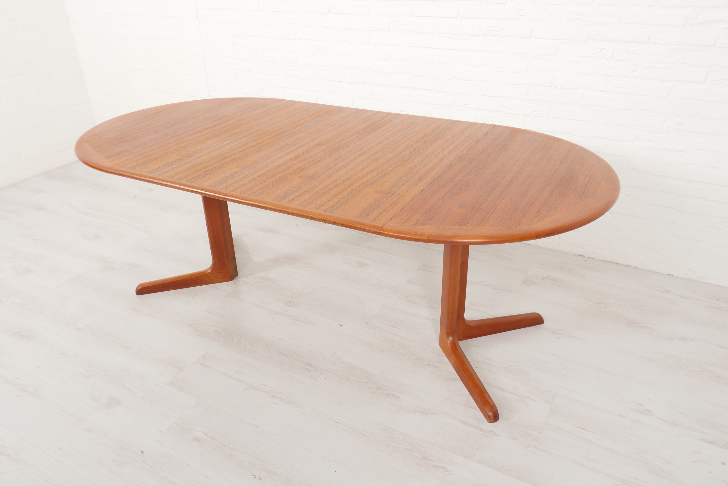 Vintage ronde eettafel | Teak | Uitschuifbaar | Deens design | 100 cm ...