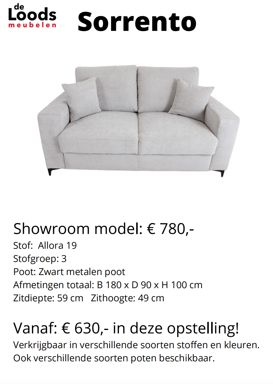 2 zits bank Sorrento kopen? | de Loods Meubelen