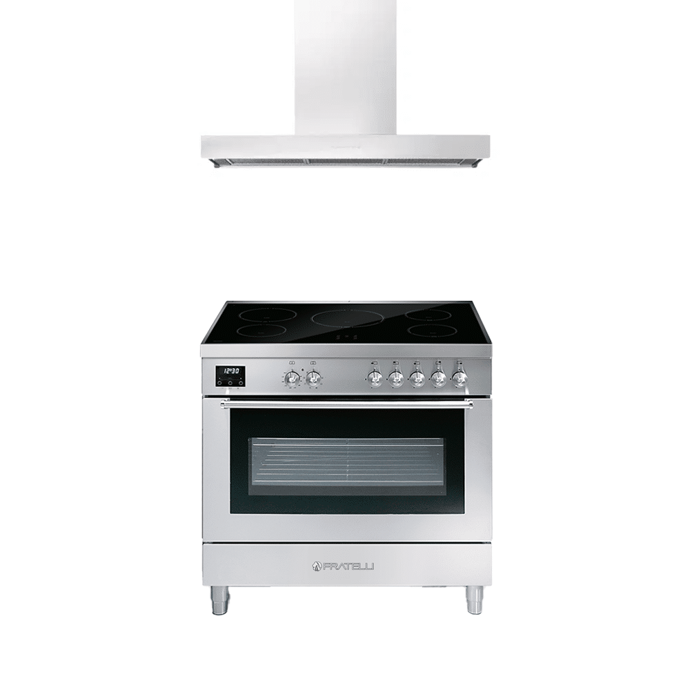 Setdeal: Fratelli Milano inductiefornuis 89,5cm één oven incl. ILVE AGK ...