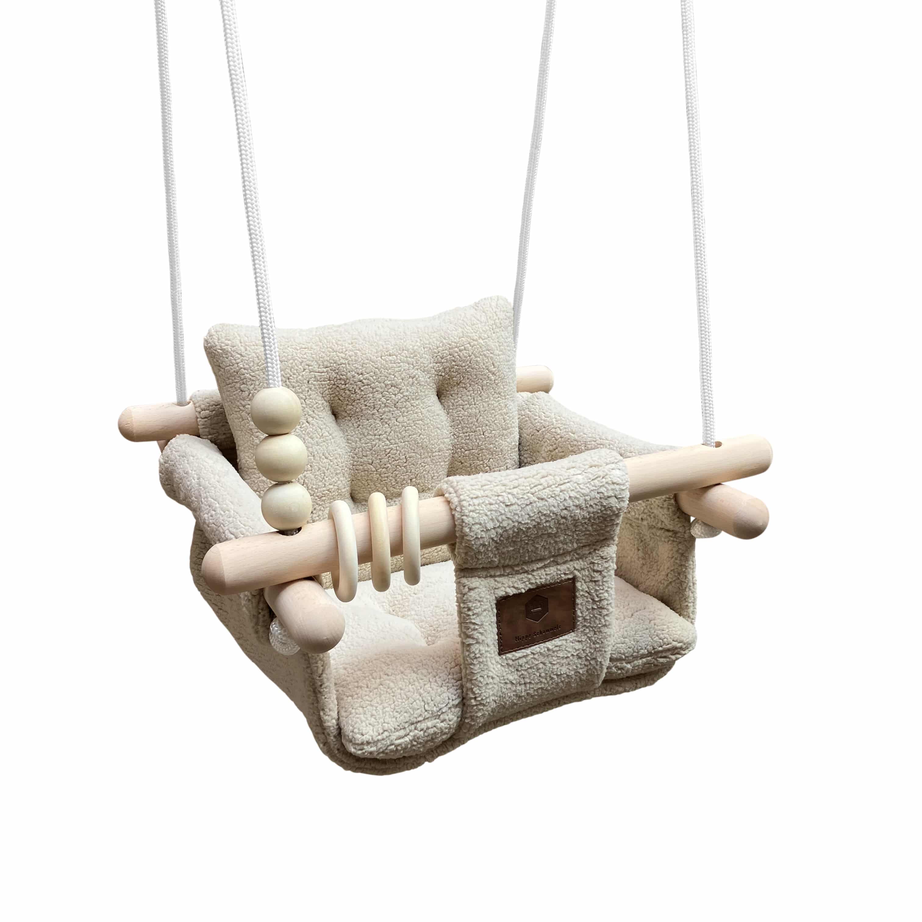 Schommel Ties | Teddy Stof Off-White bij Hippe Schommels