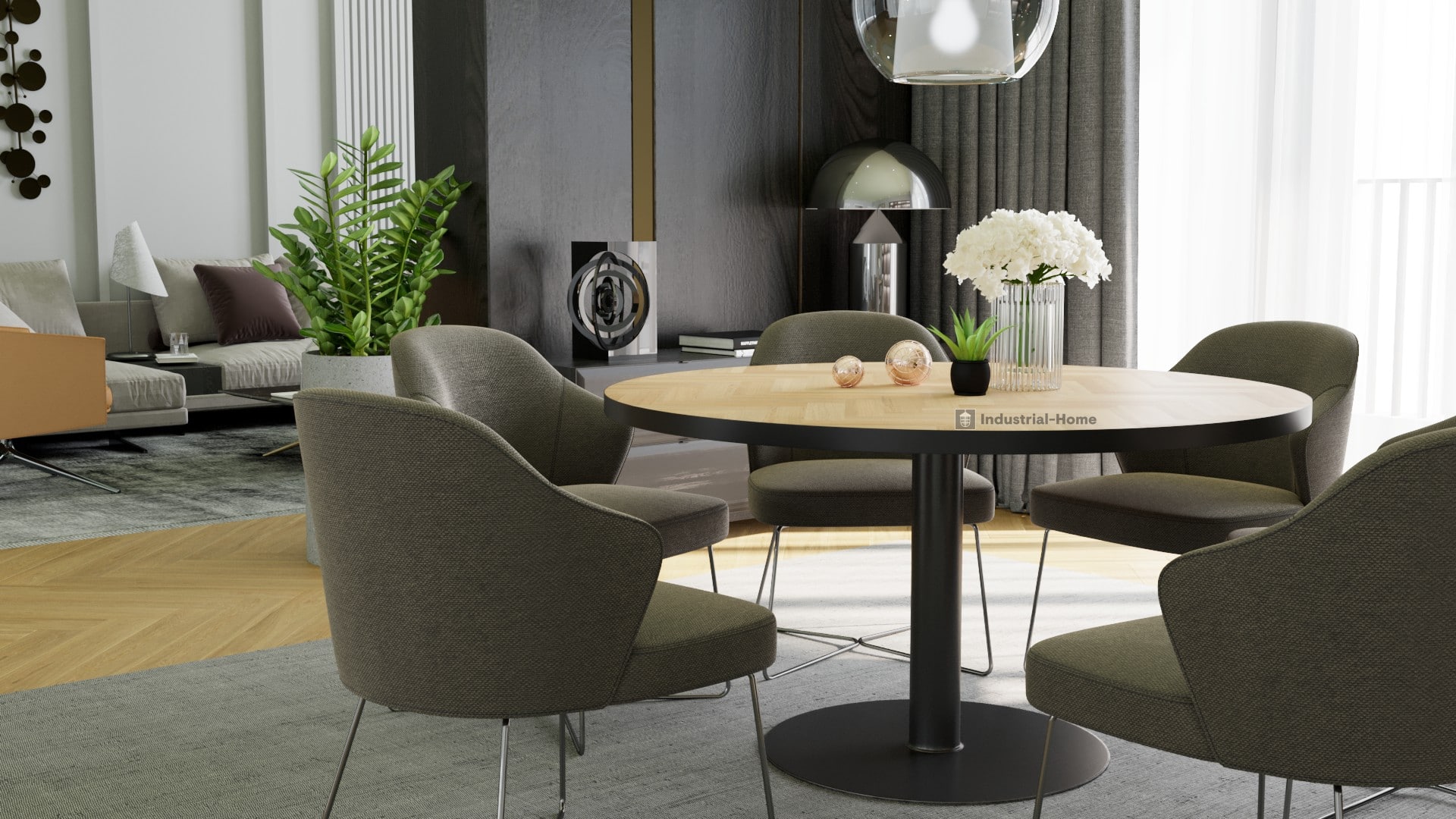 Lawica ronde visgraat tafel incl. onderstel naar keuze online bestellen ...